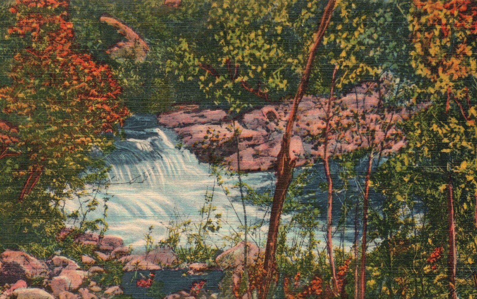 Vintage Postcard 1947 Waterfalls Rio Ruidoso Lincoln National Forest ...