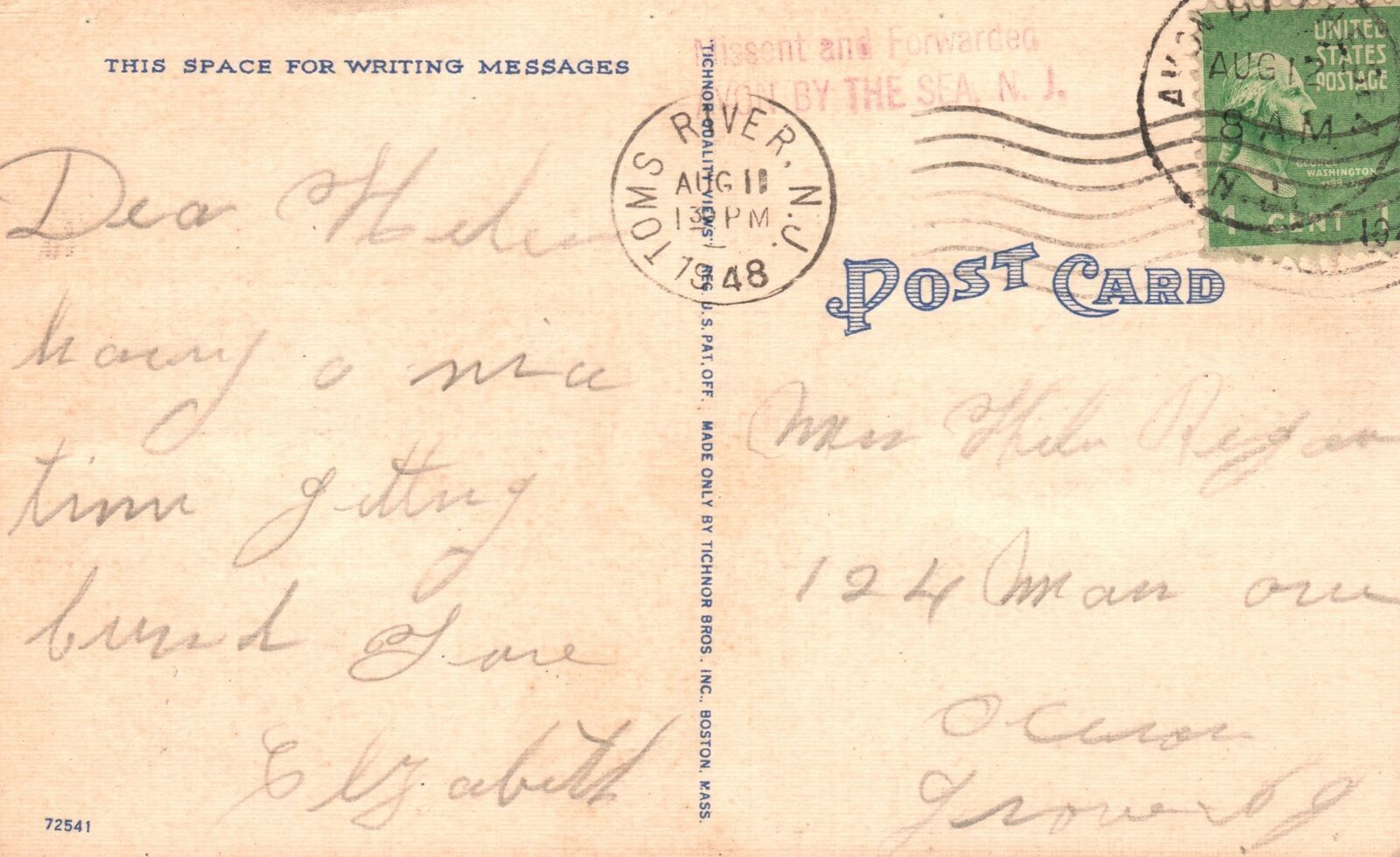 Vintage Postcard 1930's Me And The Ocean Baby Beach Bath Bayshore New ...