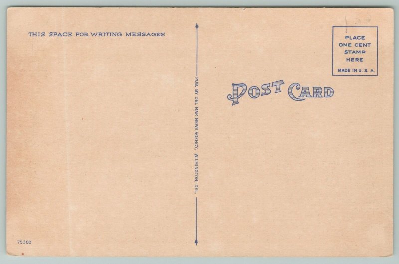 Dover Delaware~The Hall House Entrance~1940s Linen Postcard | United ...