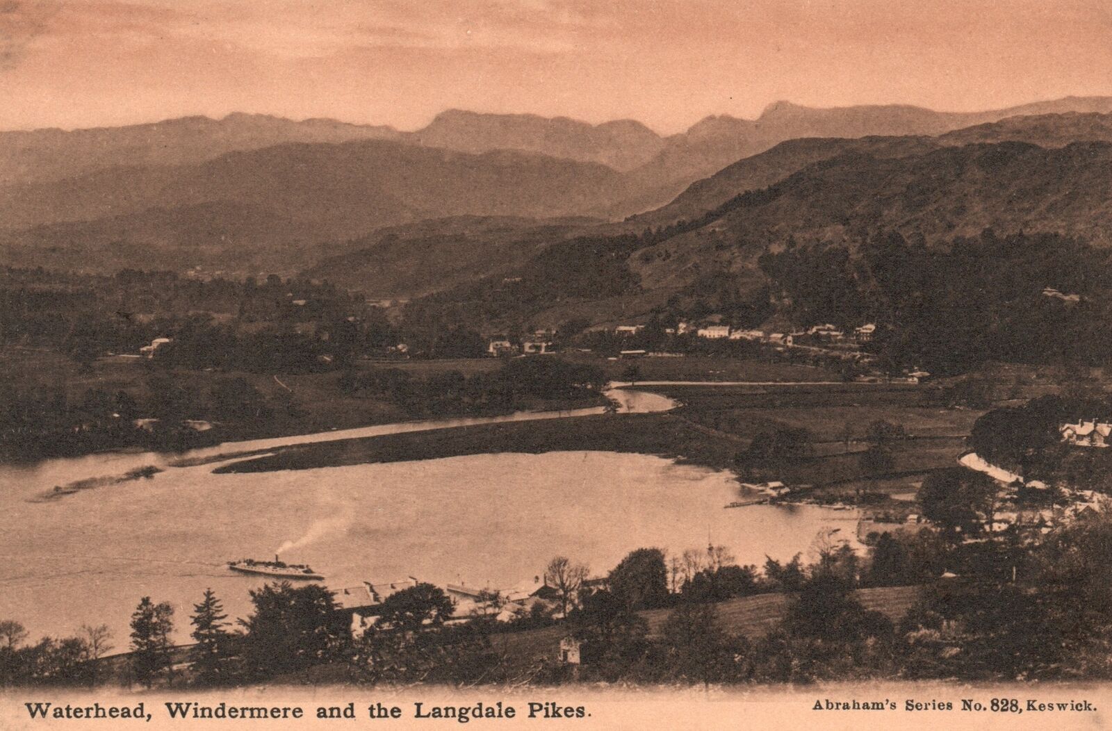 Vintage Postcard 1910's Scenic View Waterhead Windermere And The ...