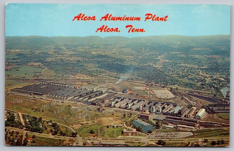 Alcoa Tennessee Alcoa Aluminum Plant Birds Eye View Chrome UNP Postcard ...