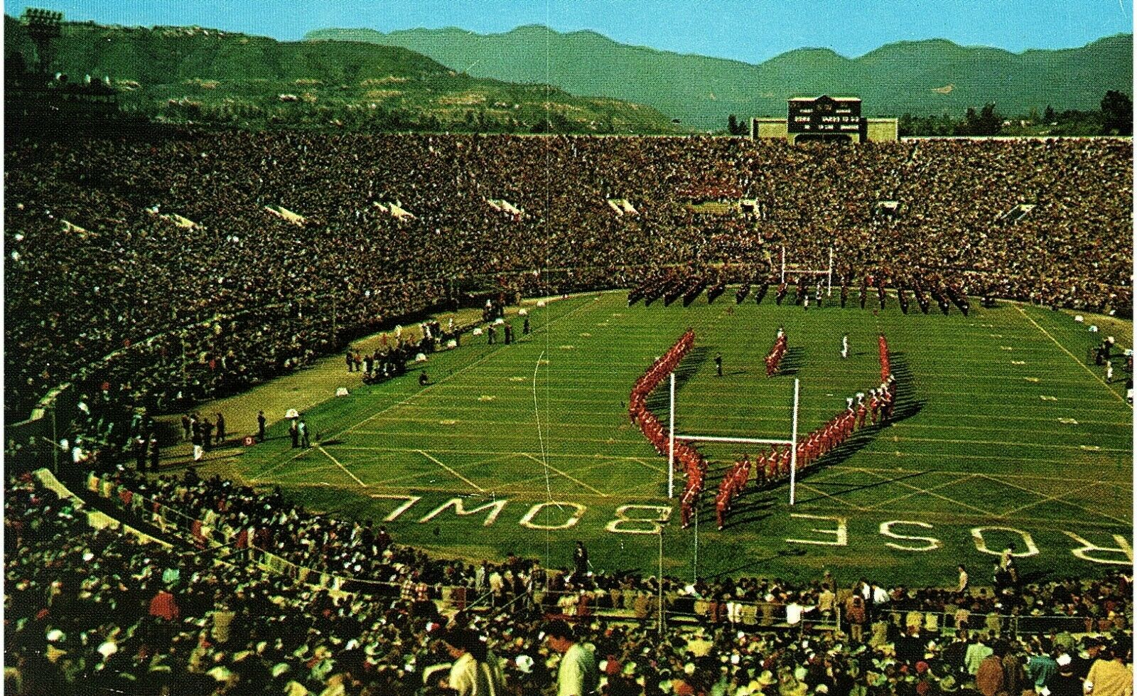Rose Bowl, Pasadena California football USC Brookside Park stadium band ...