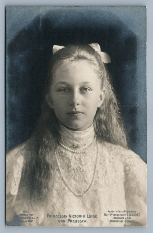 Prussian Princess Victoria Louise Antique Real Photo Postcard Rppc ...