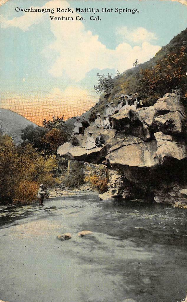 Overhanging Rock MATILIJA HOT SPRINGS Ventura County, CA 1918 Vintage ...