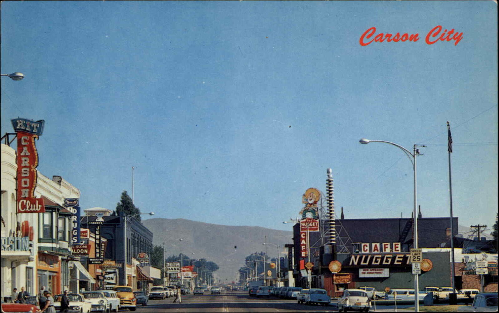 Carson City Nevada NV Classic 1950s Cars Truck Yellow Cab Vintage ...
