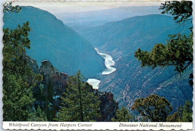 Postcard - Whirlpool Canyon from Harpers Corner, Dinosaur National ...
