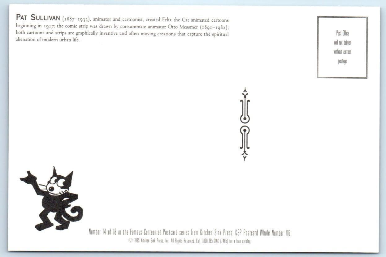 PAT SULLIVAN Famous Cartoonist "FELIX THE CAT" 4"x6" Modern 1995 ...