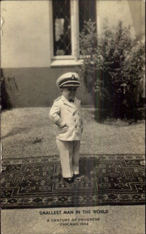 1933-34 Chicago World's Fair Smallest Man in World Little Person Dwarf ...