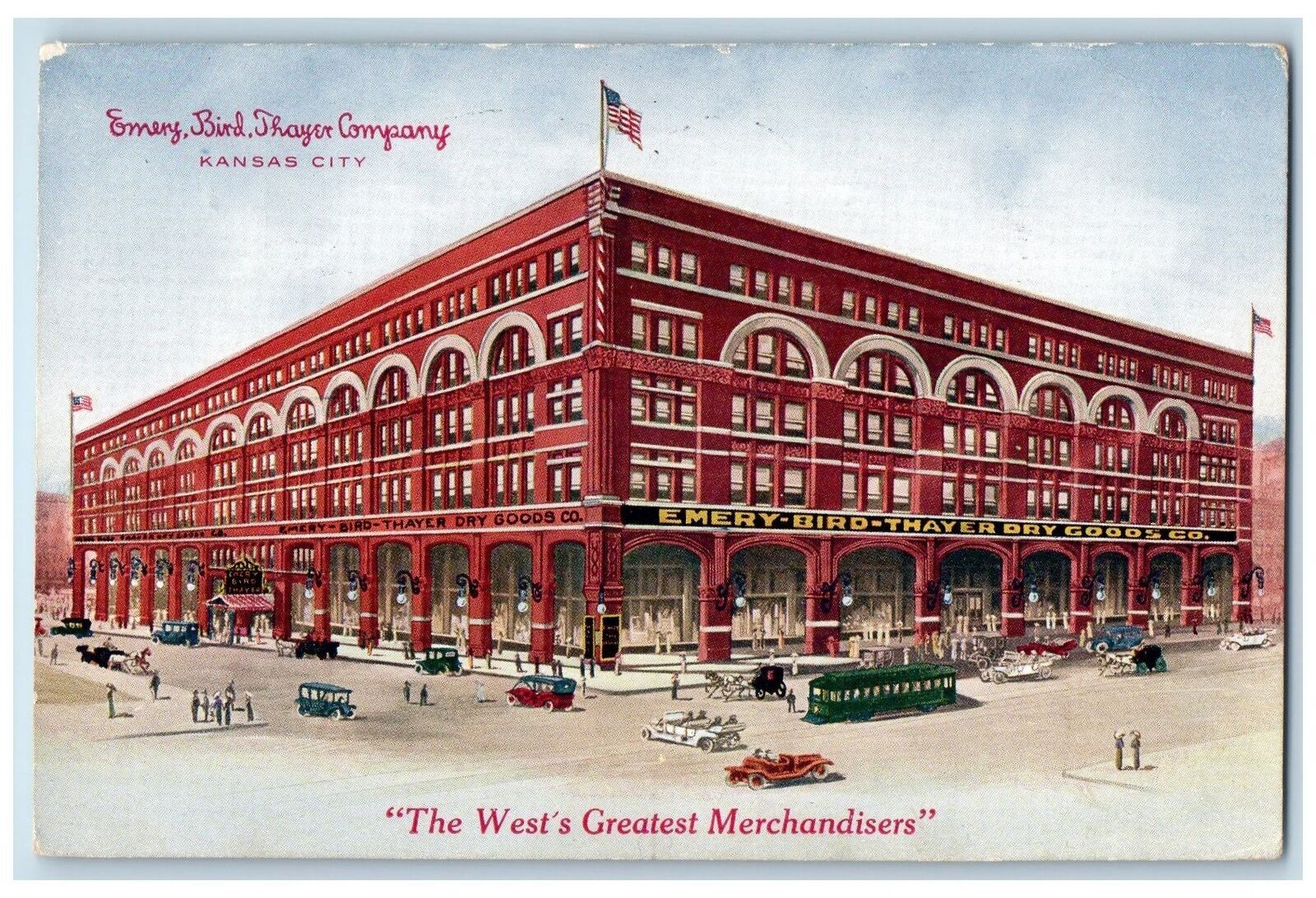 Kansas City Missouri MO Postcard Emery Bird Thayer Company Roadside ...