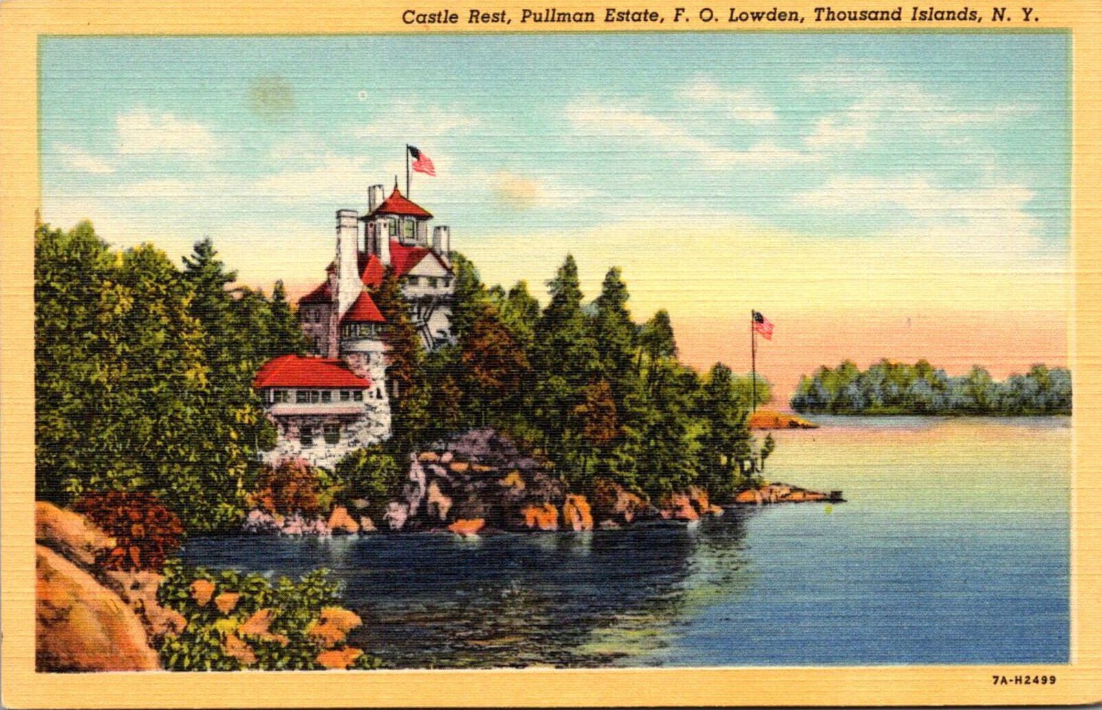 New York Thousand Islands Castle Rest Pullman Estate Curteich | United ...