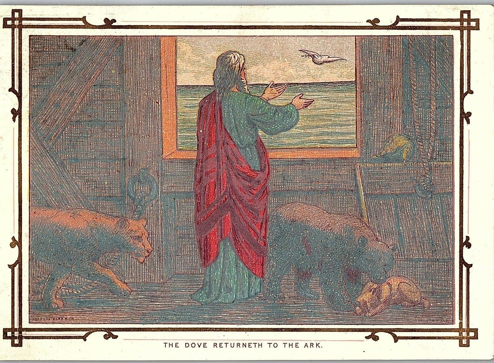 1880's FAB Marcus Ward The Dove Returneth To The Ark Victorian Card ...