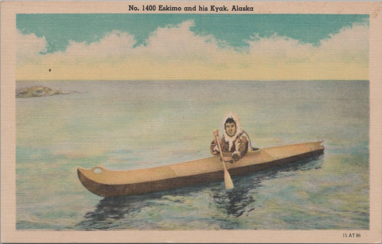 Postcard No. 1400 Eskimo and His Kayak Alaska AK | United States ...