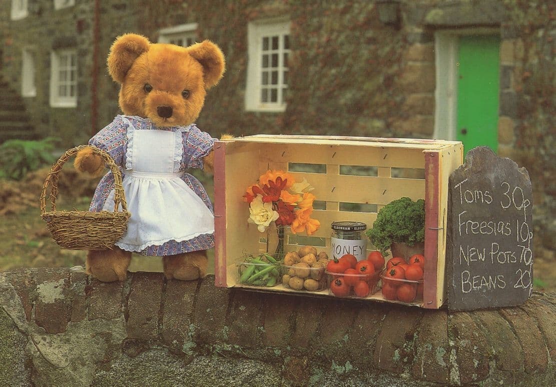 Teddy Bear Greengrocer Vegetable Bears Market Stall Postcard | Topics ...
