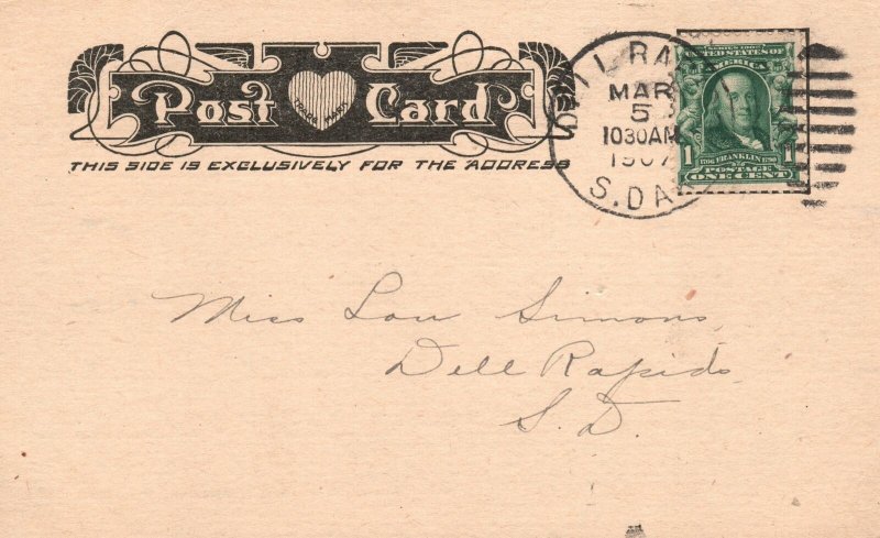 Vintage Postcard 1907 Telegraph Post Card Letter Longed Came Will ...