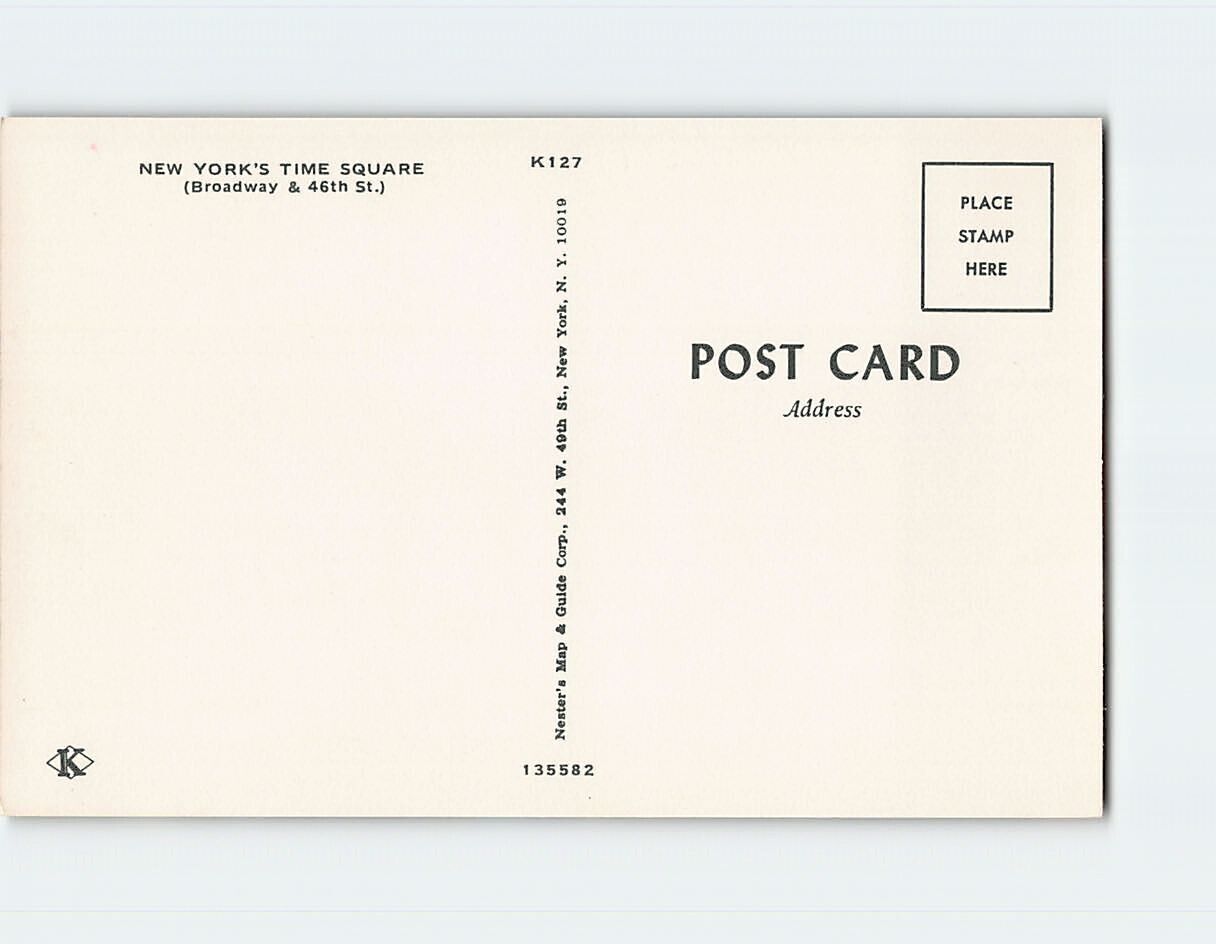 Postcard New York's Time Square, New York City, New York | United ...