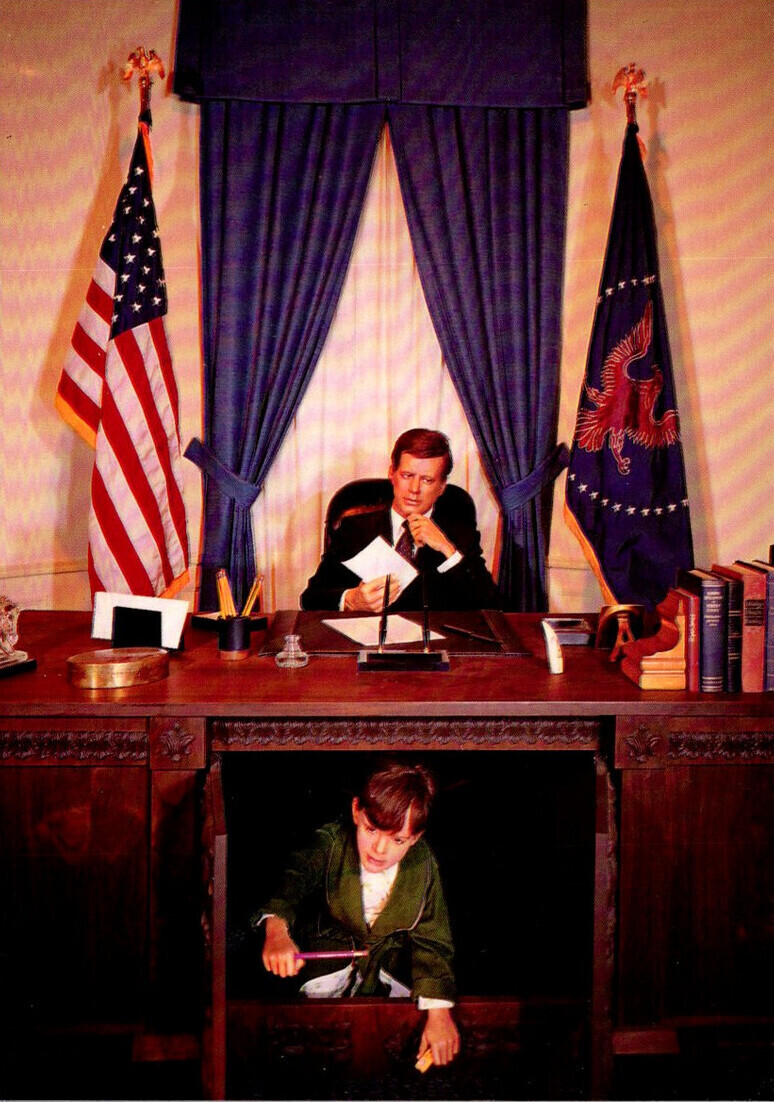 President Kennedy Working While His Son John-John Plays Hide and Seek ...