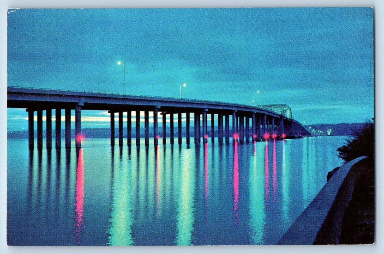 Seattle Washington Postcard Evergreen Point Floating Bridge Looking ...