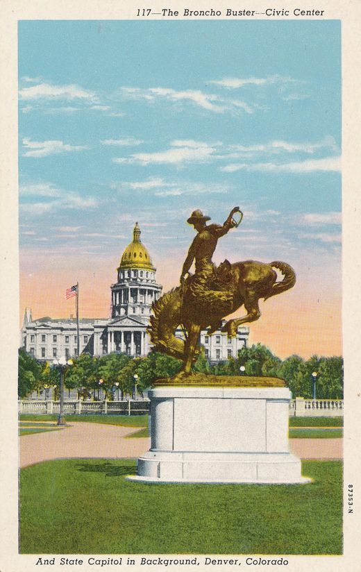 Bronco Rider Statue, Denver CO, Colorado at Civic Center and State ...