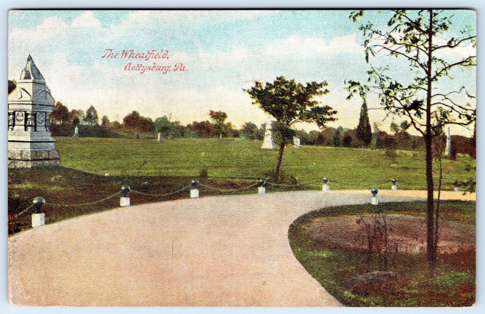 1910'S the Wheatfield*Monuments*Gettysburg PA Civil WAR Park Postcard ...