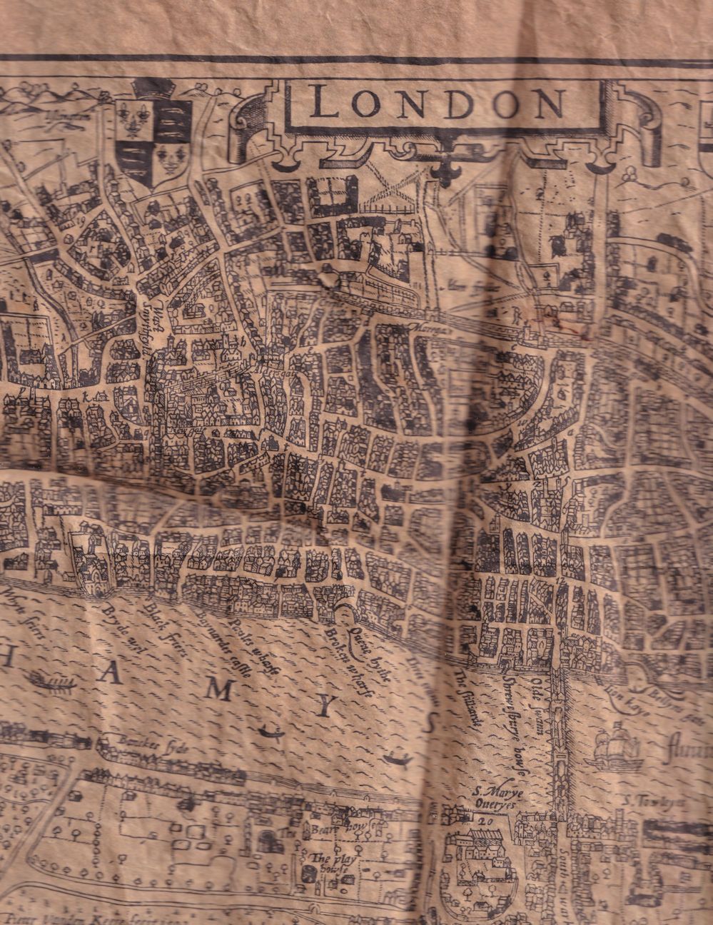 Antique 1500s Medieval Original Geography Old London Map | Topics ...