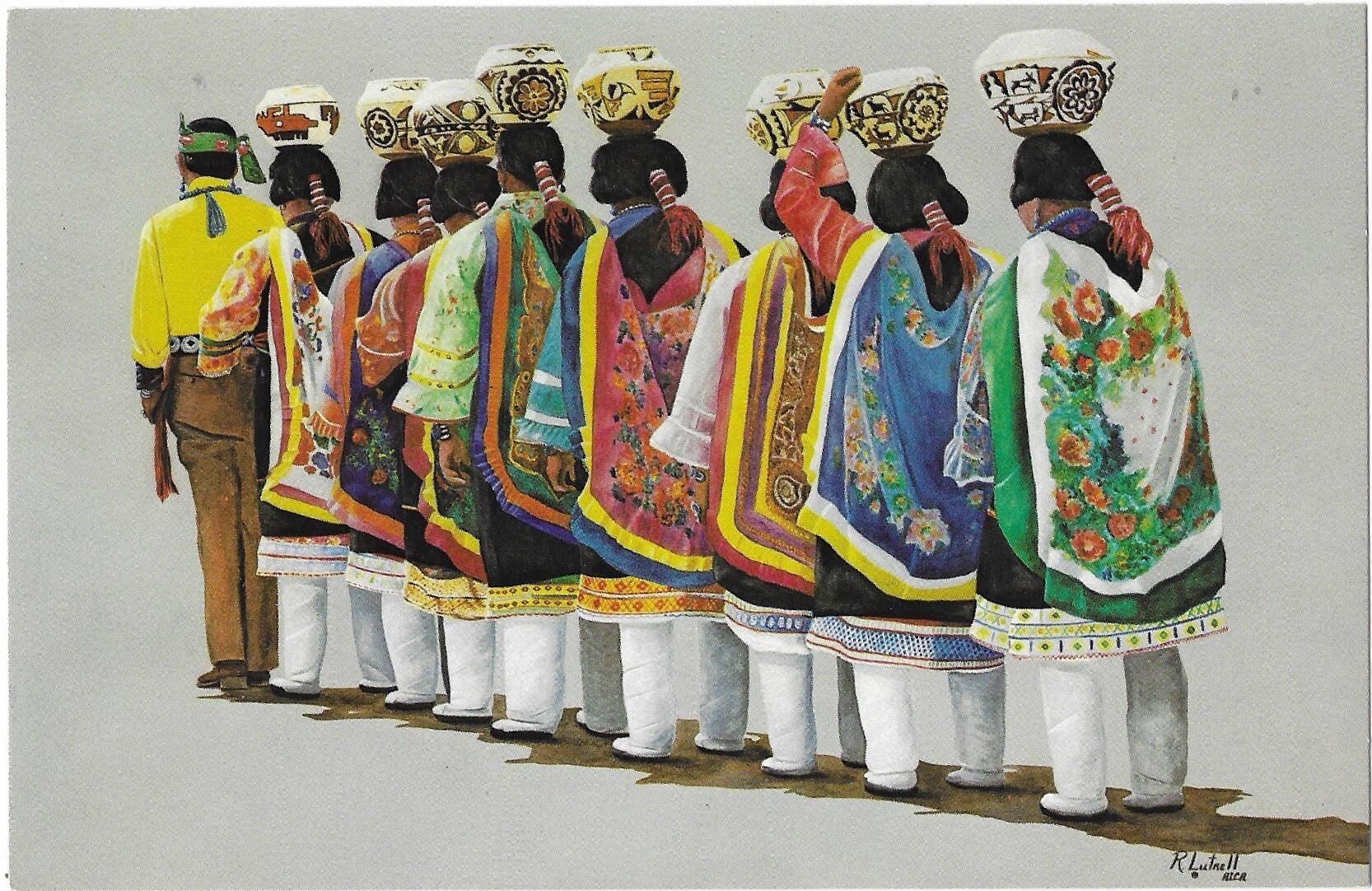 Traditional Native American Water Ceremonial Painting by Richard ...