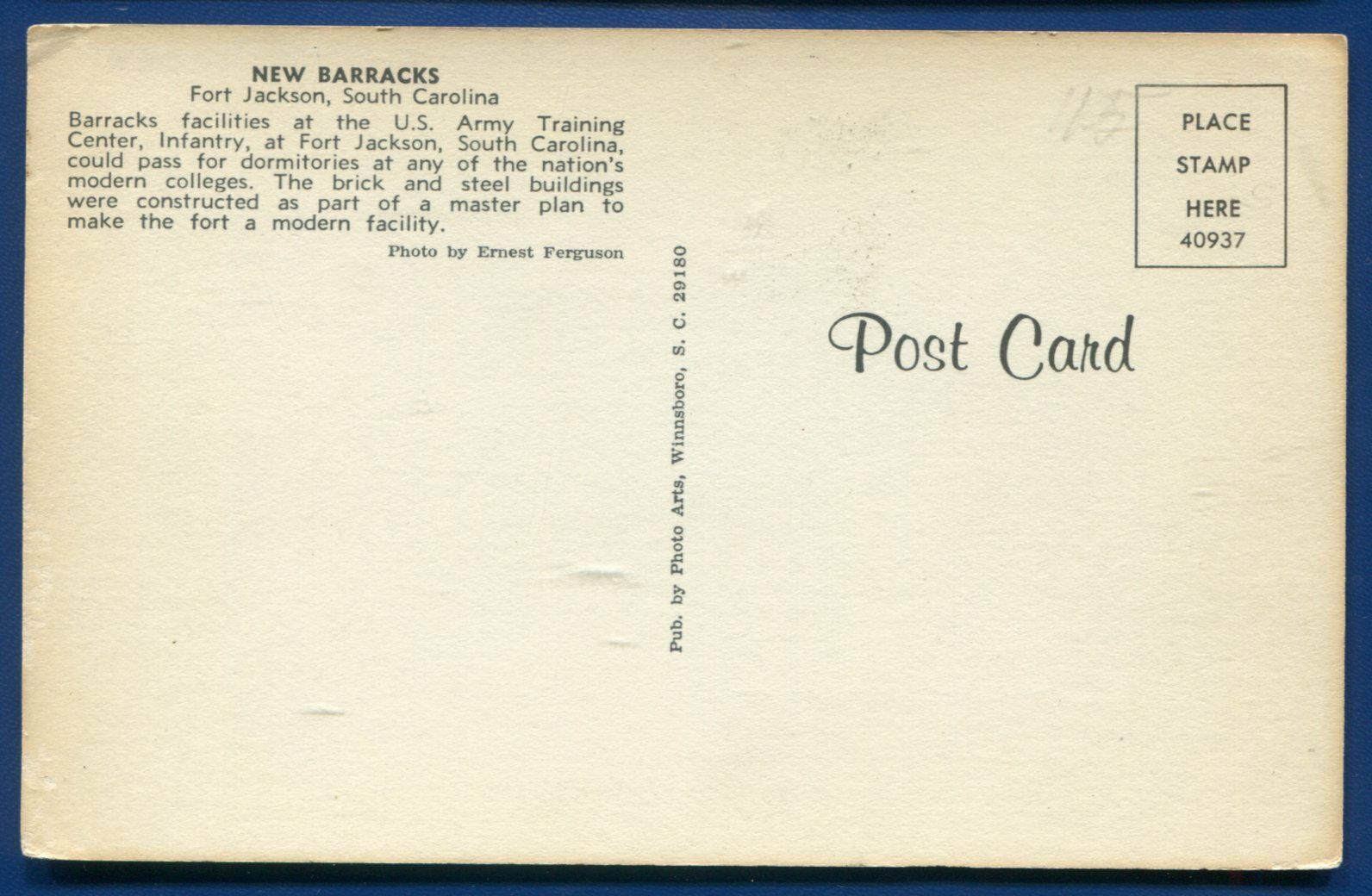Fort Jackson South Carolina New Barracks Army Training Center Infantry ...