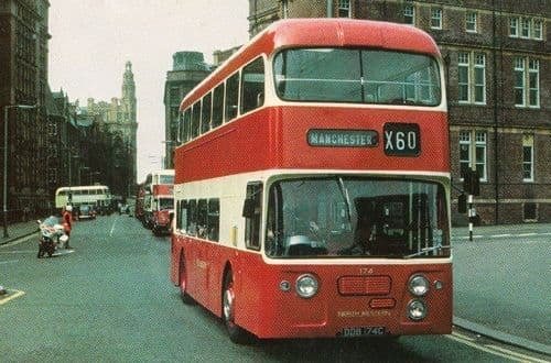 1965 Manchester Daimler Vintage Double Decker 60 Tram Bus Photo ...