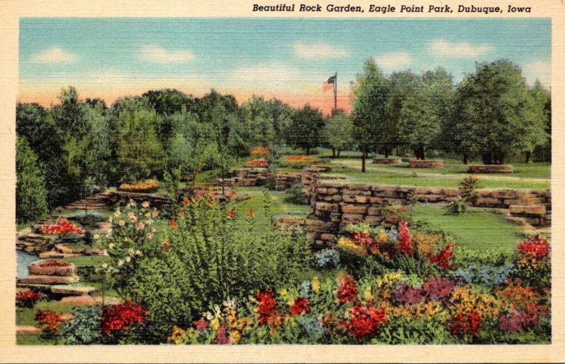 Iowa Dubuque Eagle Point Park Beautiful Rock Garden Curteich | United ...