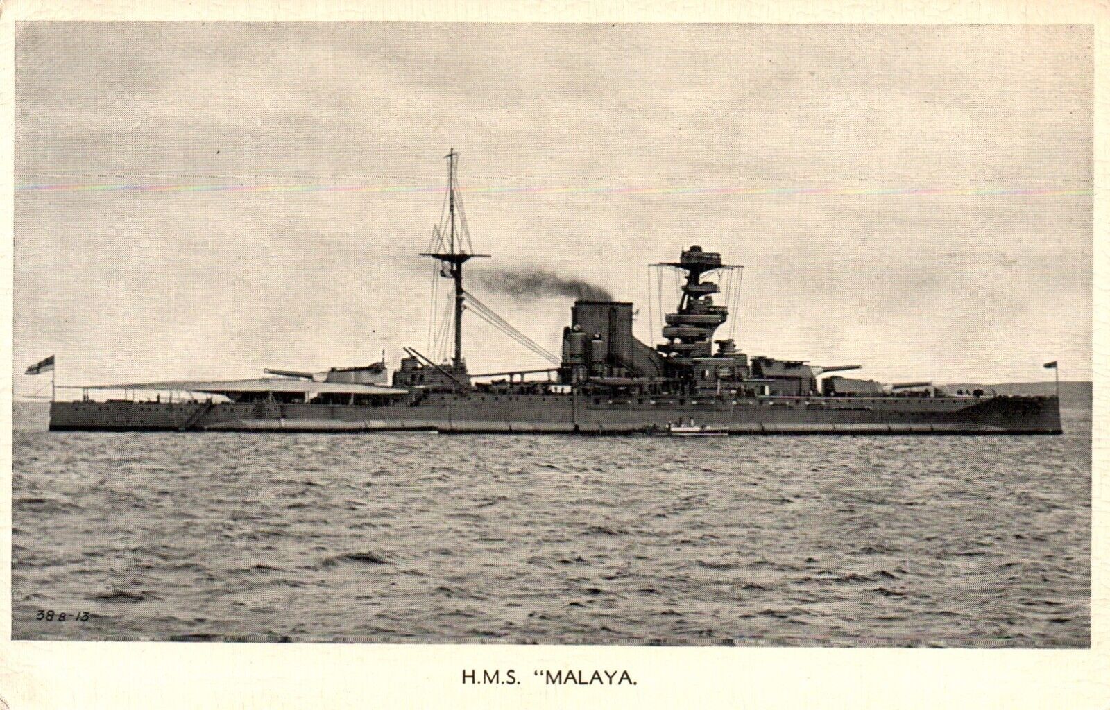 Postcard British Royal Navy HMS Malaya Battleship Photo | Other ...