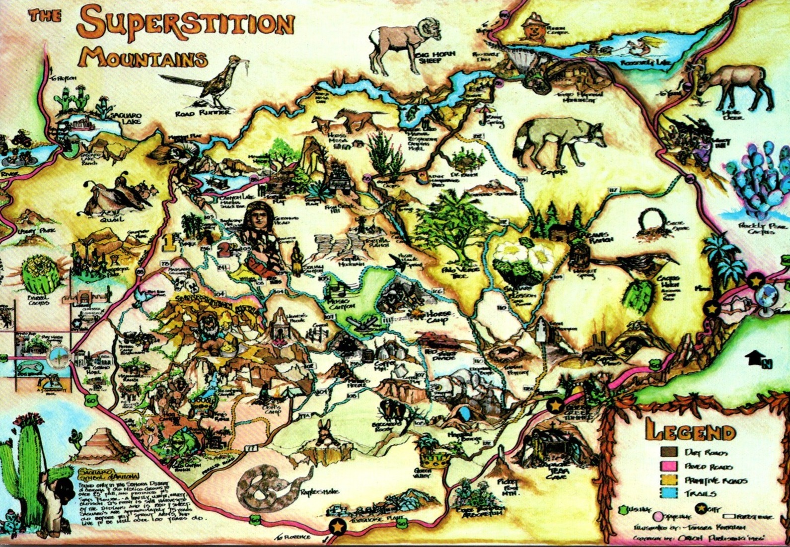 Arizona Map Of The Superstition Mountains | United States - Arizona ...