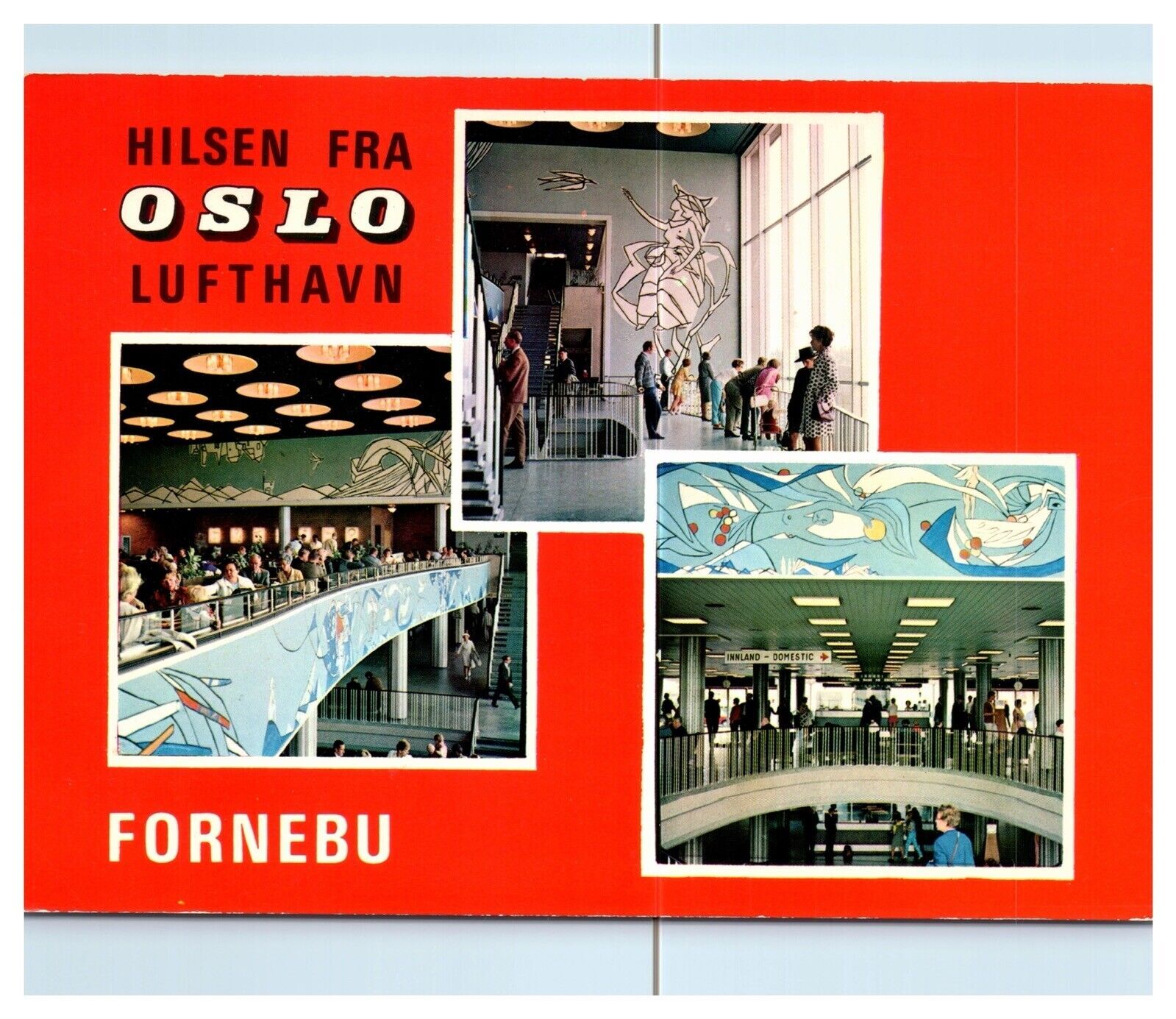 Norway Oslo Lufthavn Fornebu Airport City Multi View Chrome Postcard ...