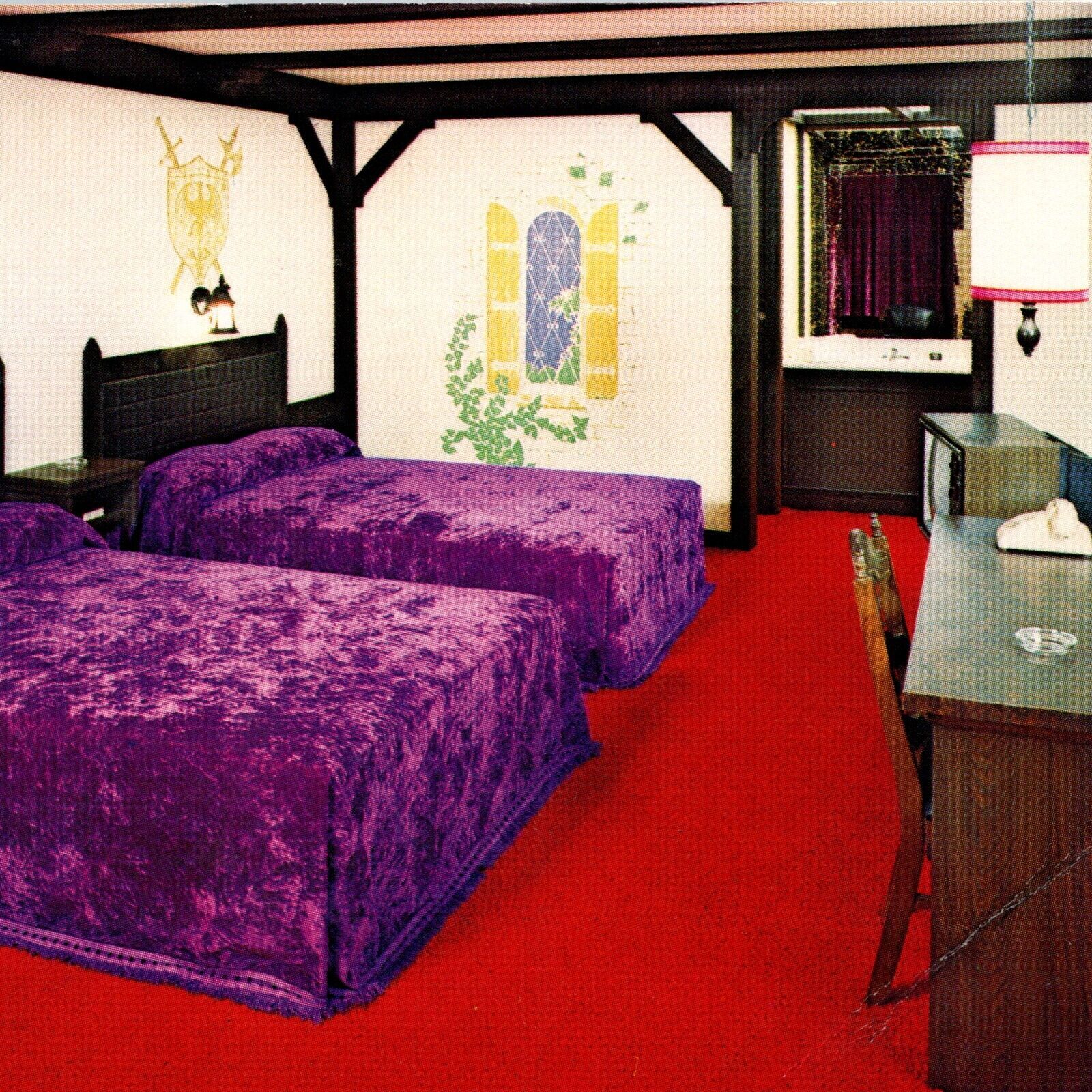 Room Knights Inn Postcard Mid Century Modern MCM pc3347 | Other ...
