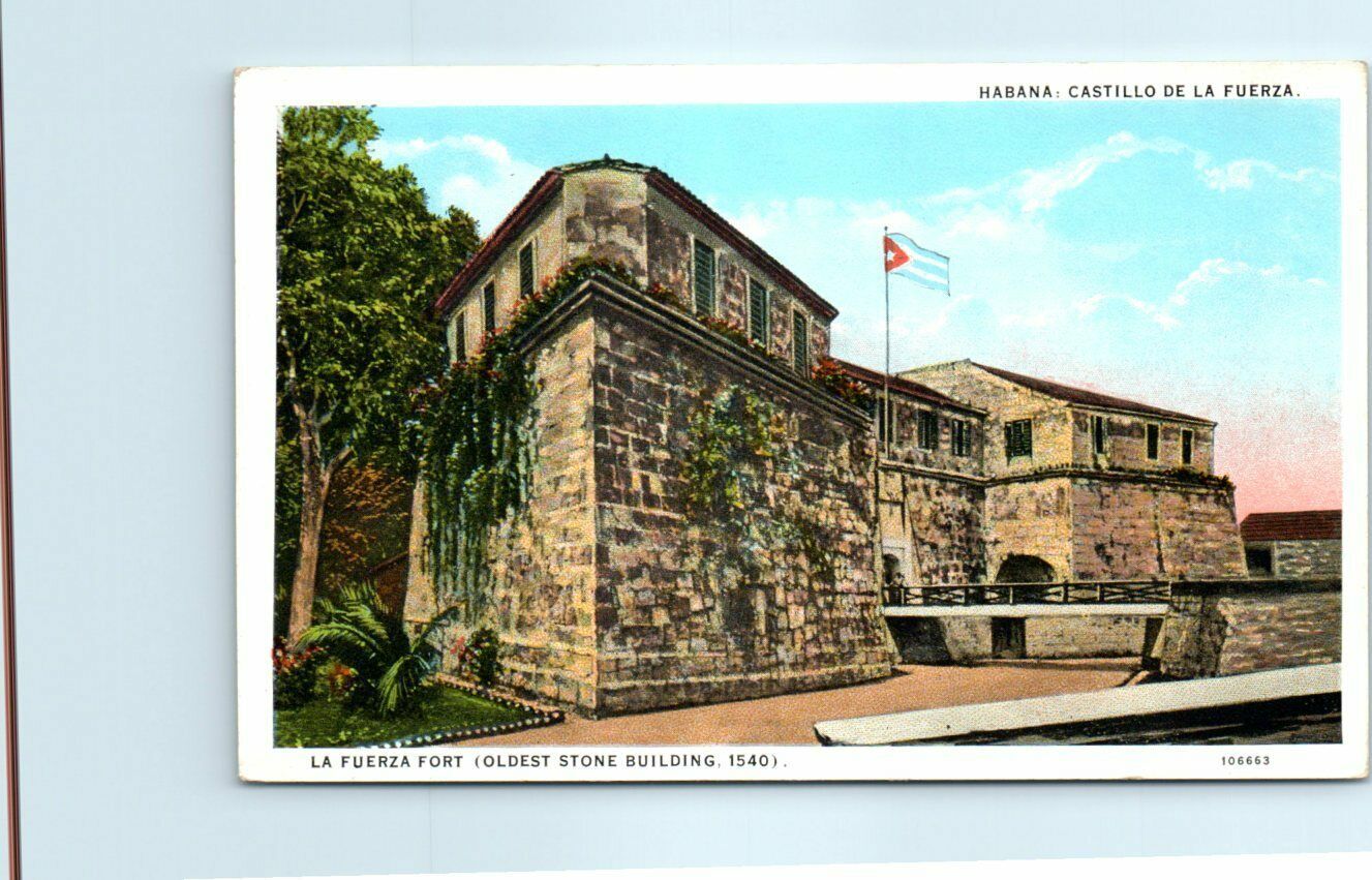 Postcard - La Fuerza Fort - Oldest Stone Building in Havana, Cuba ...