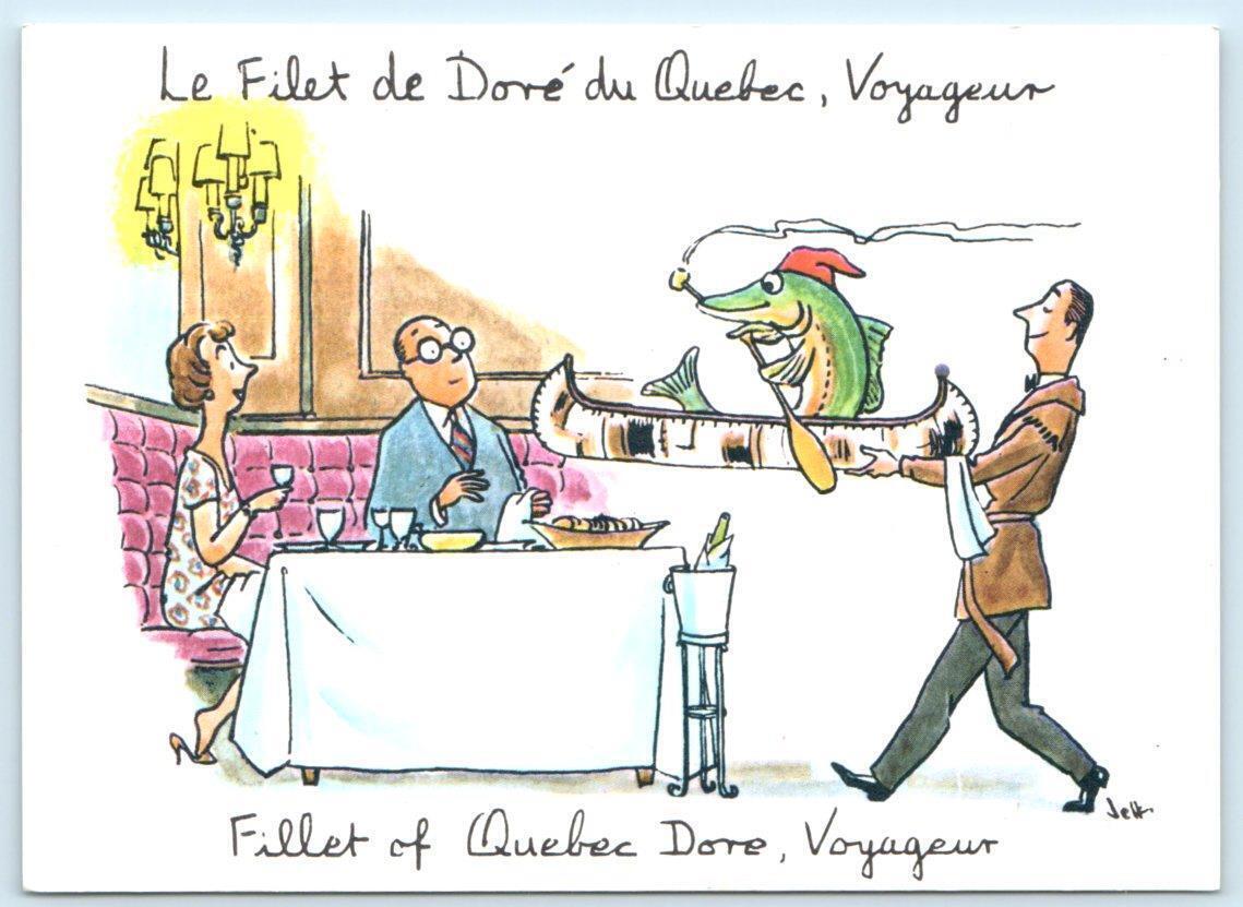MONTREAL, QUEBEC Comic Advertising THE BEAVER CLUB Filet of Dore 4"x5½ ...