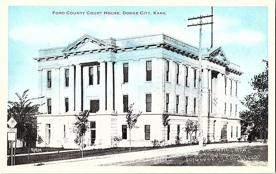 Ford County Courthouse Dodge City Kansas Vintage Postcard Standard View ...