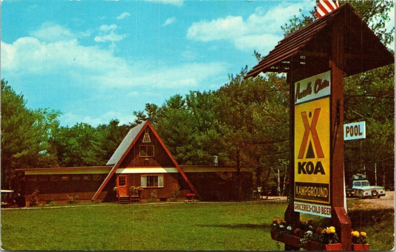 Ausable Chasm Koa New York 12911 Keeseville Dexter Press Sign Pool ...