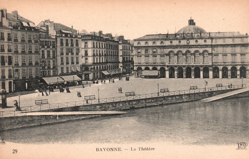 Vintage Postcard Bayonne Le Theatre Performing Arts Theater in Bayonne ...