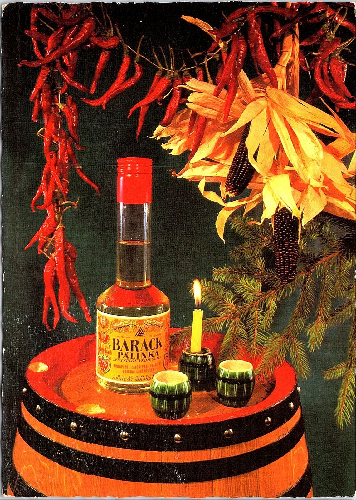 Vintage Continental Size Postcard Barack Palinka Alcohol Merry ...