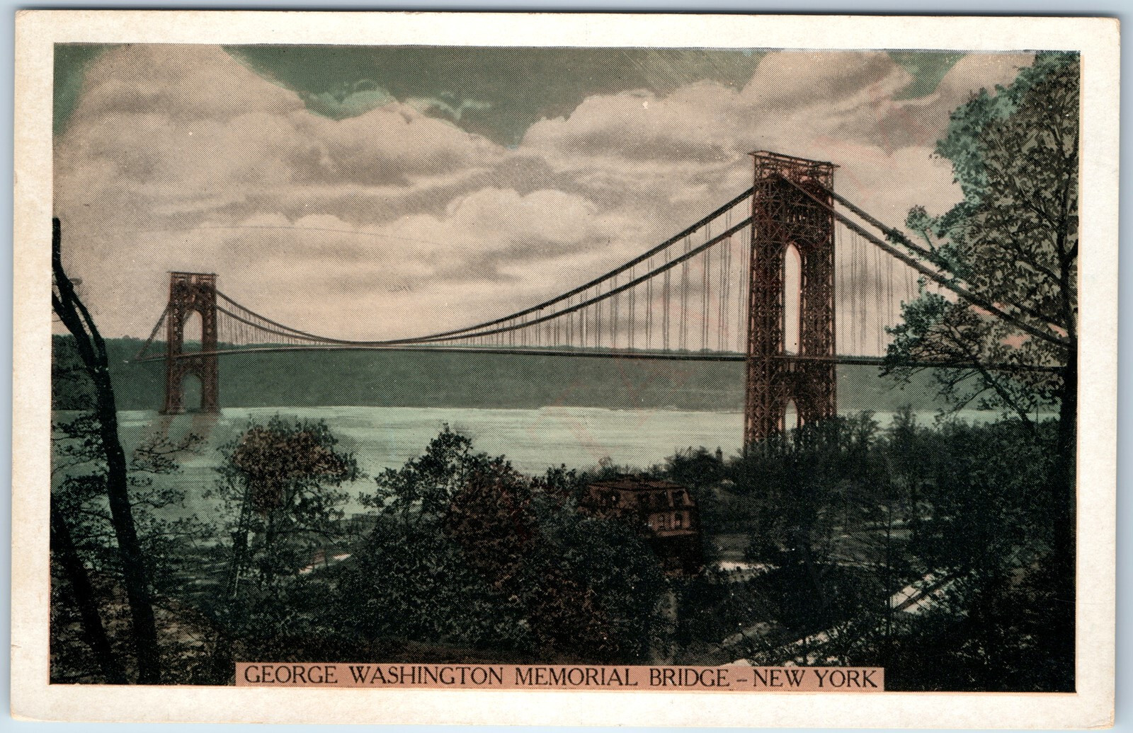 c1930s New York City, N.Y. George Washington Memorial Bridge Lumitone ...