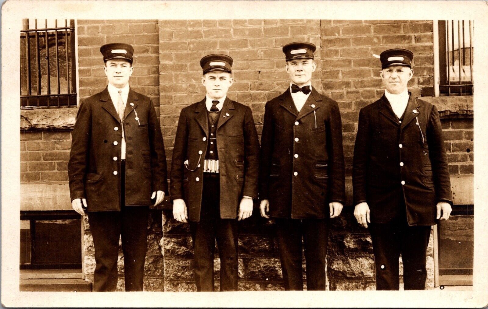 Real Photo Postcard Four Street Car Trolley Conductors | Other ...