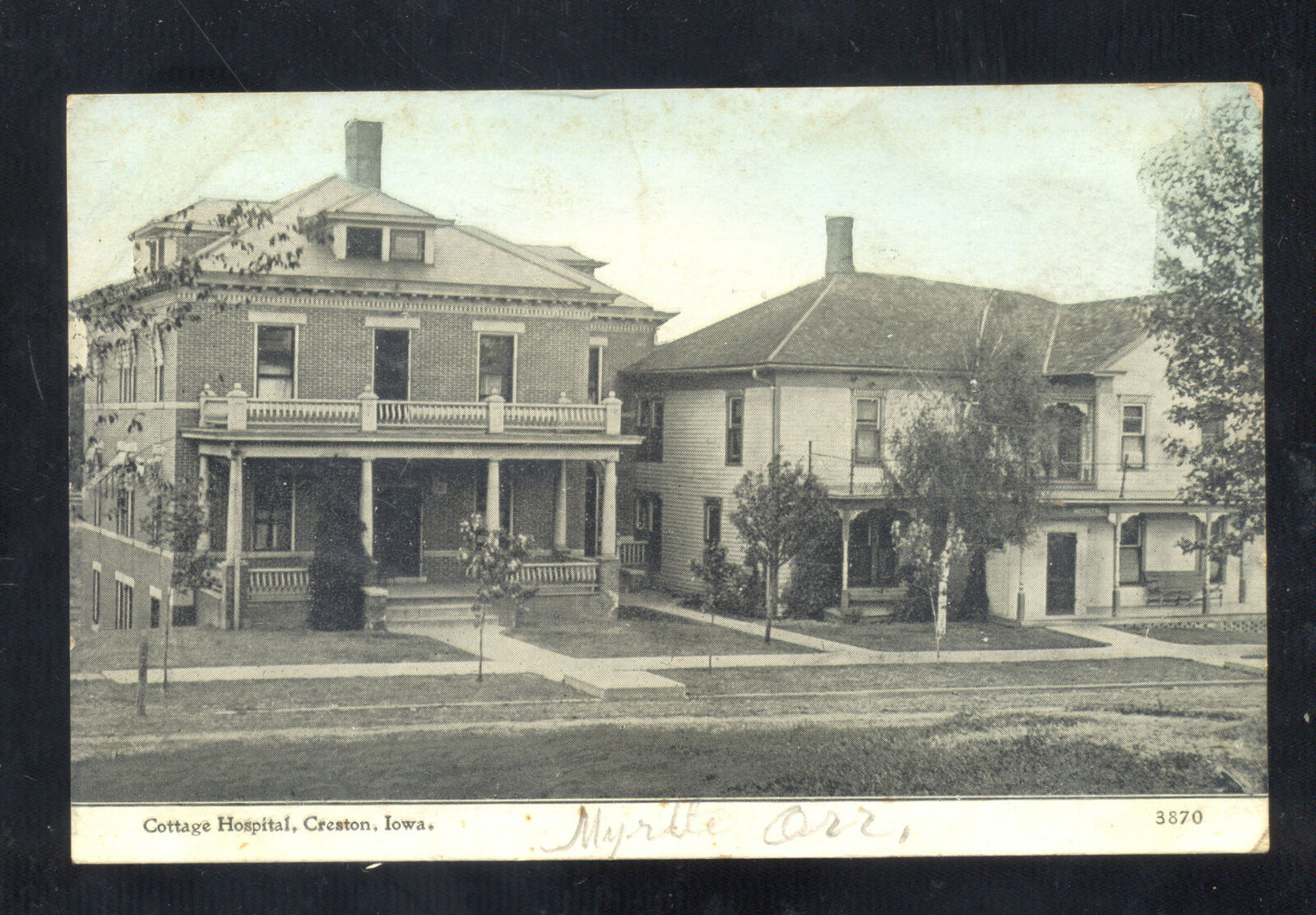 Creston Iowa Cottage Hospital Building Vintage Postcard | United States ...
