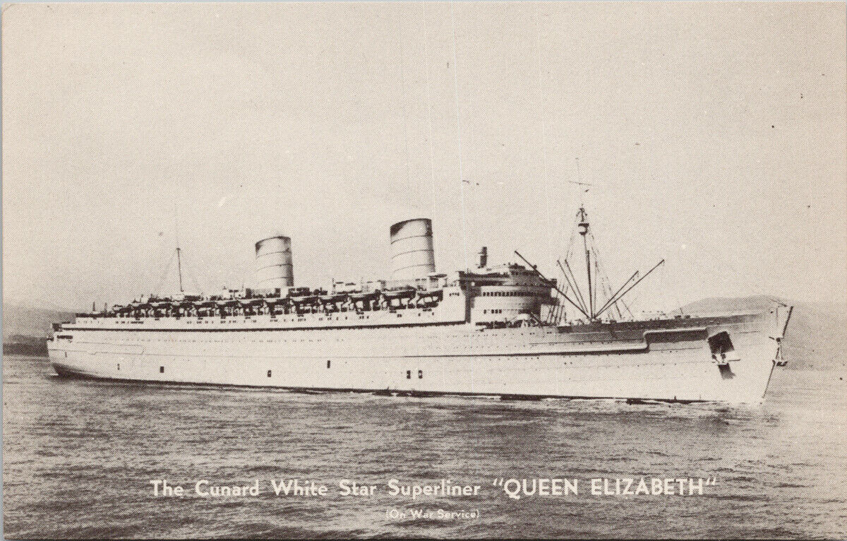 Cunard White Star Superliner 'Queen Elizabeth' Ship Boat Unused ...