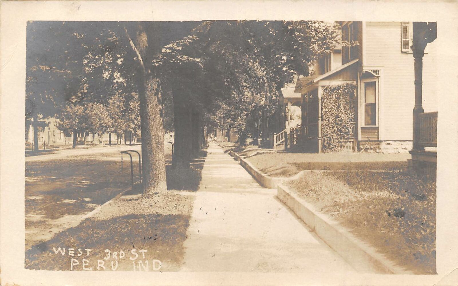 West 3rd Street Scene Peru Indiana 1907 Real Photo RPPC postcard ...