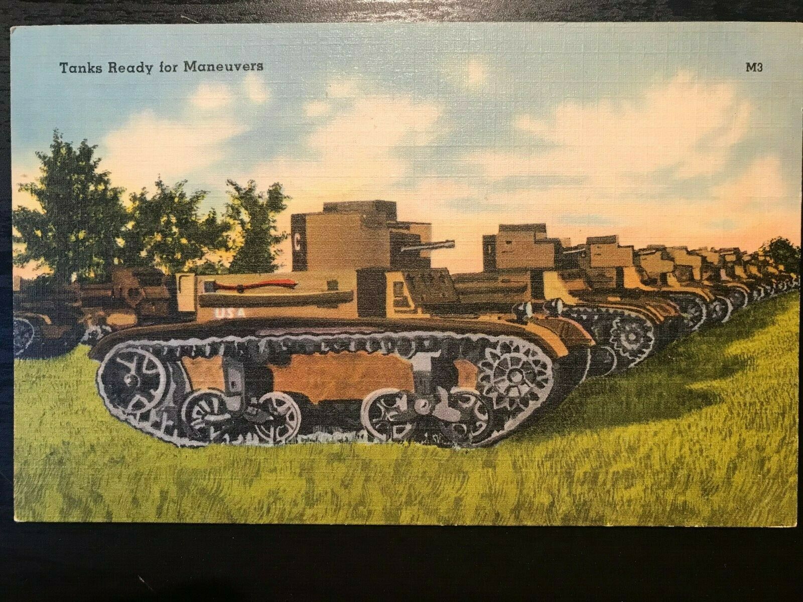 Vintage Postcard>1930-1945>Military Activity Series #3>Tanks Ready for ...