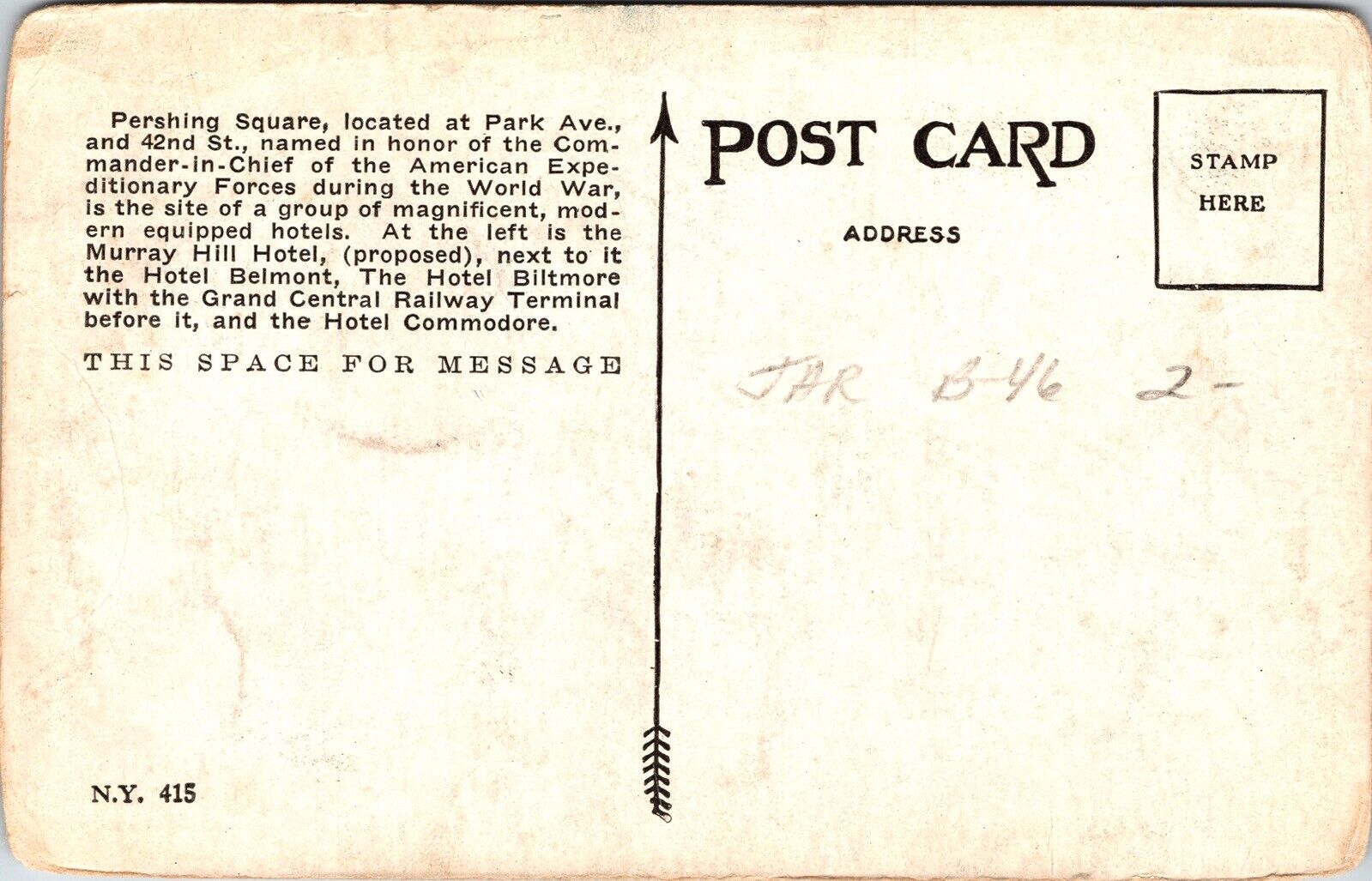 Pershing Square New York City Nyc Old Car Vintage Park Avenue 42Nd St ...