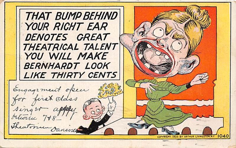 Ugly Comic Homely - Ugly 1907 writing on front, light postal marking on ...