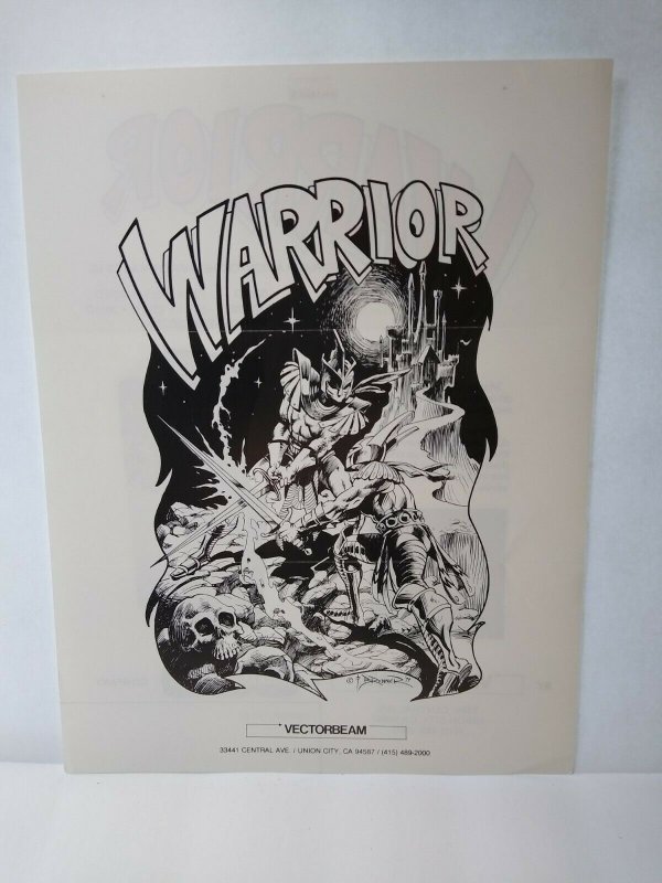 Warrior Arcade Flyer Vectorbeam Cinematronics Original 1978 Game Art 8. ...