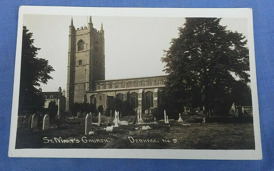 Vintage Real Photo Postcard St.Mary's Church Dedham Essex C1 | Europe ...