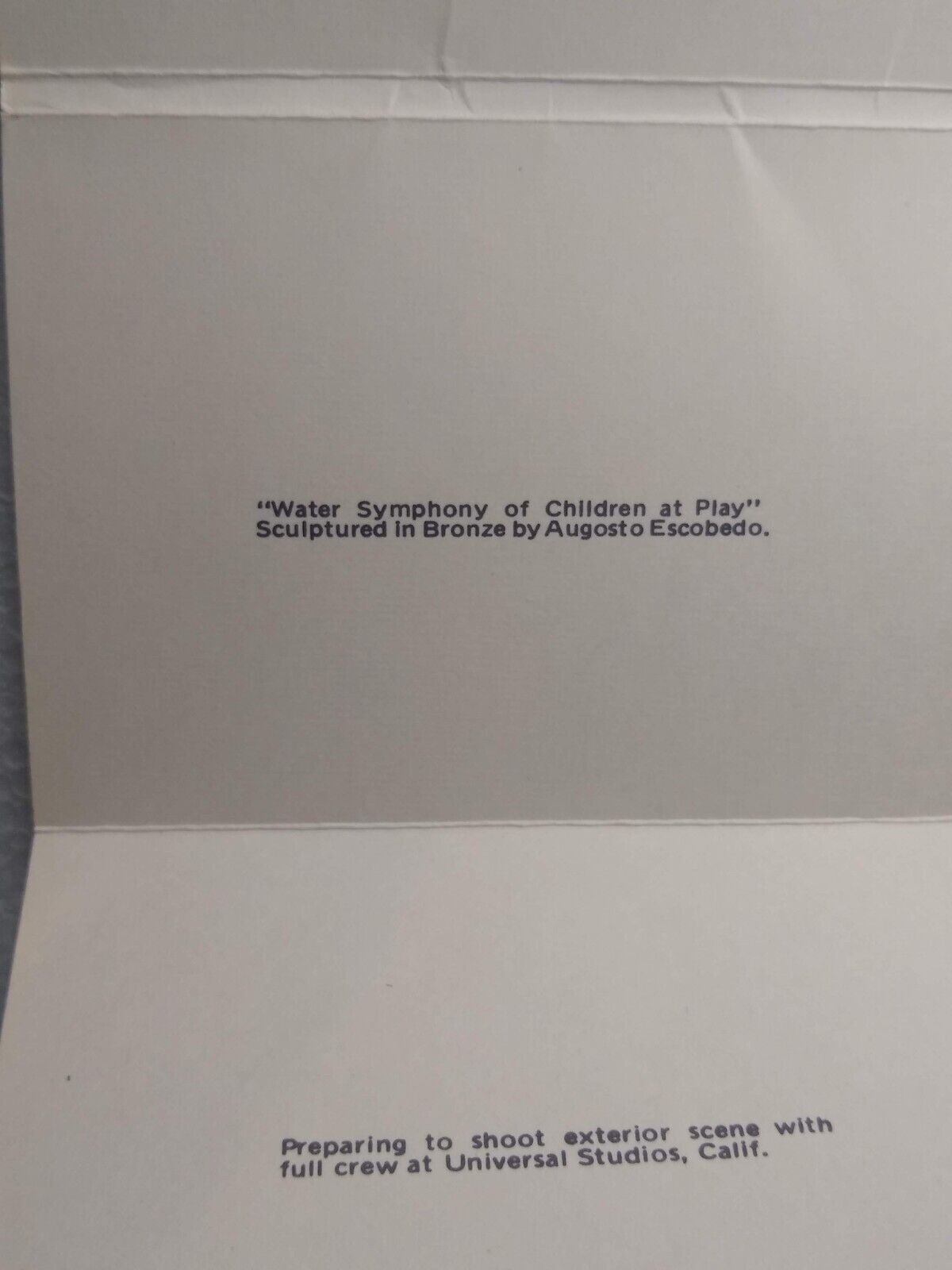 Postcard Folder Mini Souvenir Folder, Pictorial Visit To Universal ...