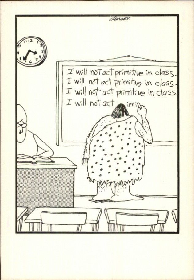 Vintage Gary Larson FAR SIDE 1980s Fantasy Postcard gfz CAVEMAN ...